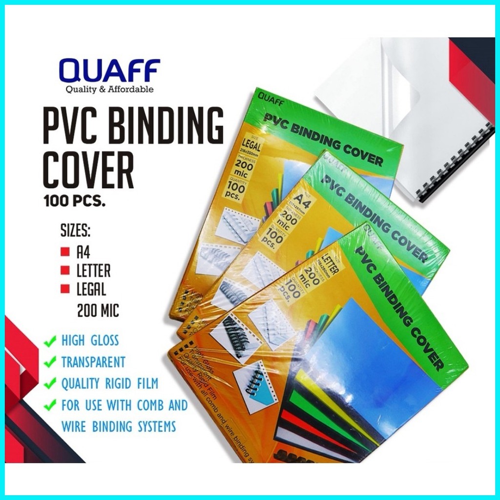 PVC Binding Cover 200micron short / a4 / long (100/pck) || PP Frosted ...