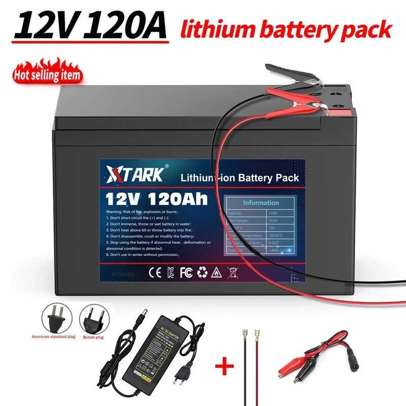 12V Battery 120Ah 18650 Lithium Pack Rechargeable Battery For Solar ...