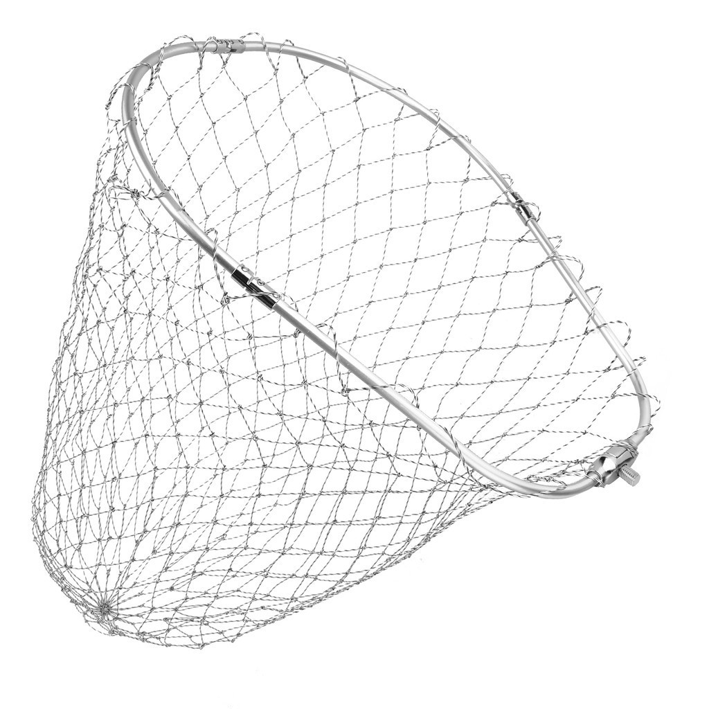 SANLIKE Grey Portable Fishing Net Collapsible Frame Nylon Mesh Hole ...