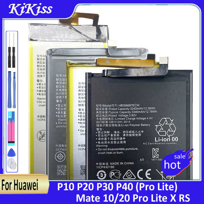 For battery Huawei P10 P20 P30 P40 (Pro Lite) Mate 10/20 Pro Lite X RS ...