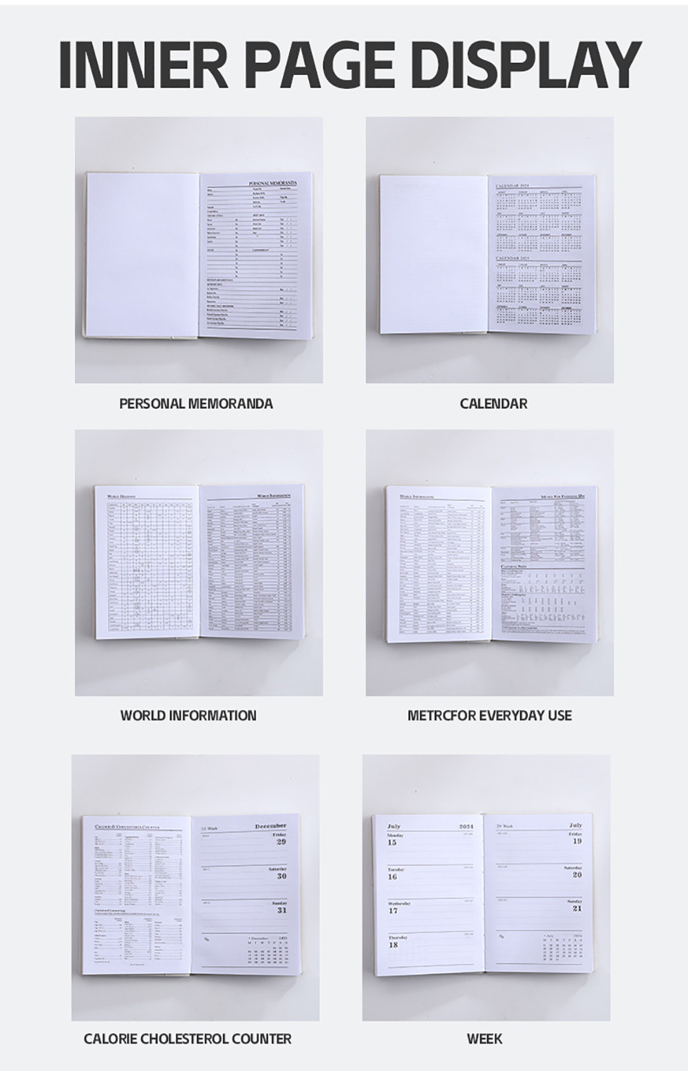 2025 A7 Agenda Book Portable Softside Planner Notepad English Notebook ...
