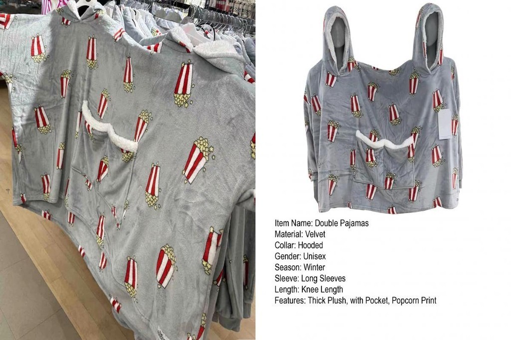 Double Pajamas Hooded Pajamas Cozy Couples Pajamas Set with Hooded ...