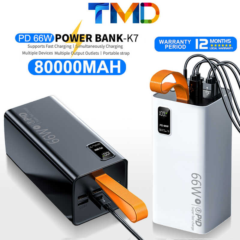2025 TMD original Power bank heavy duty PD66W K7 fast charging ...