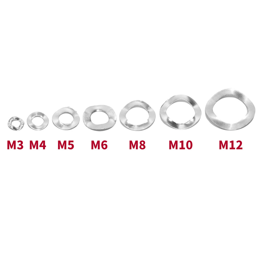 350Pcs Wavy Washers Set Gasket Assortment Kit M3 M4 M5 M6 M8 M10 M12 ...