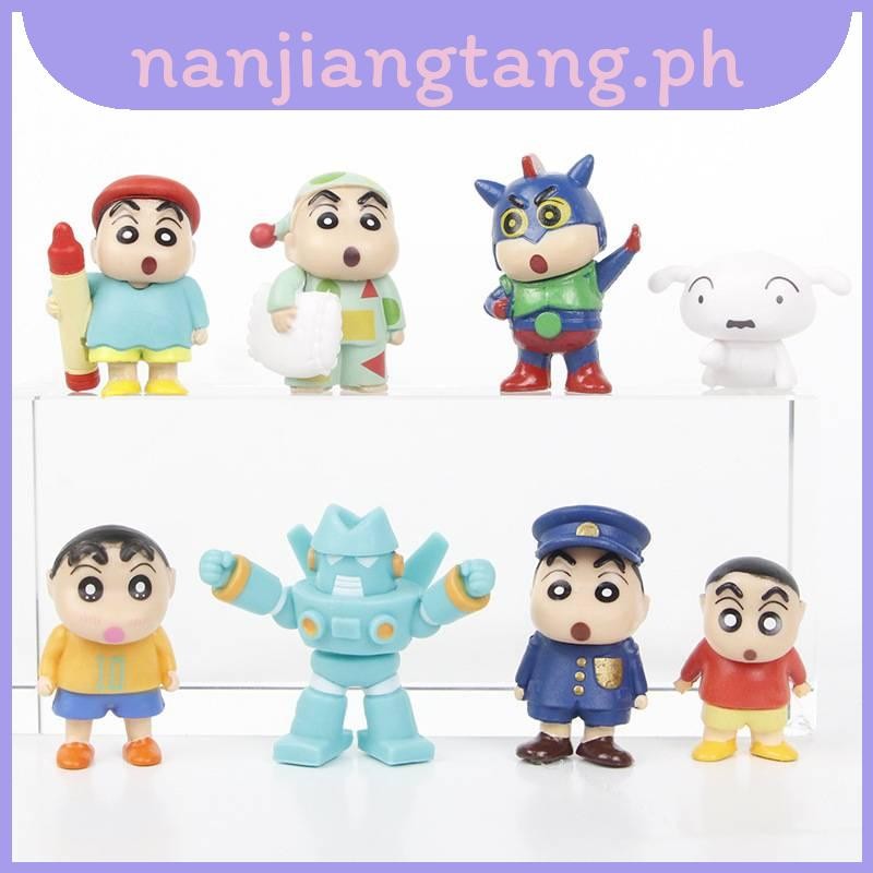 Mini Shin Cartoon Boy Collectible Cute Desk Car Pvc Figure Display Item ...