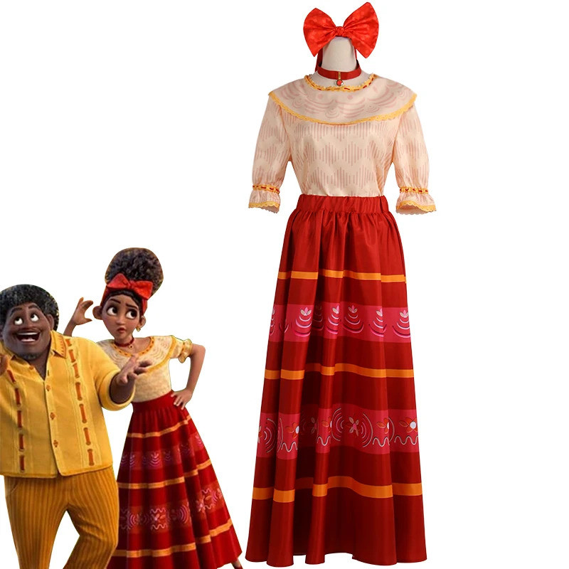 § Charming Adult Puff Sleeve Dolores Cosplay Costume Halloween Carnival ...