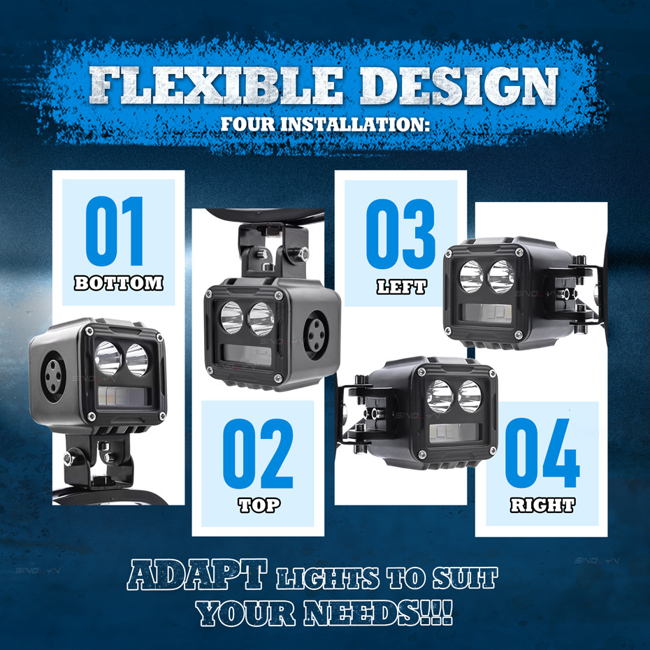Night Ranger Mini Cube Premium Driving Lights MDL Auxiliary Lights Work ...