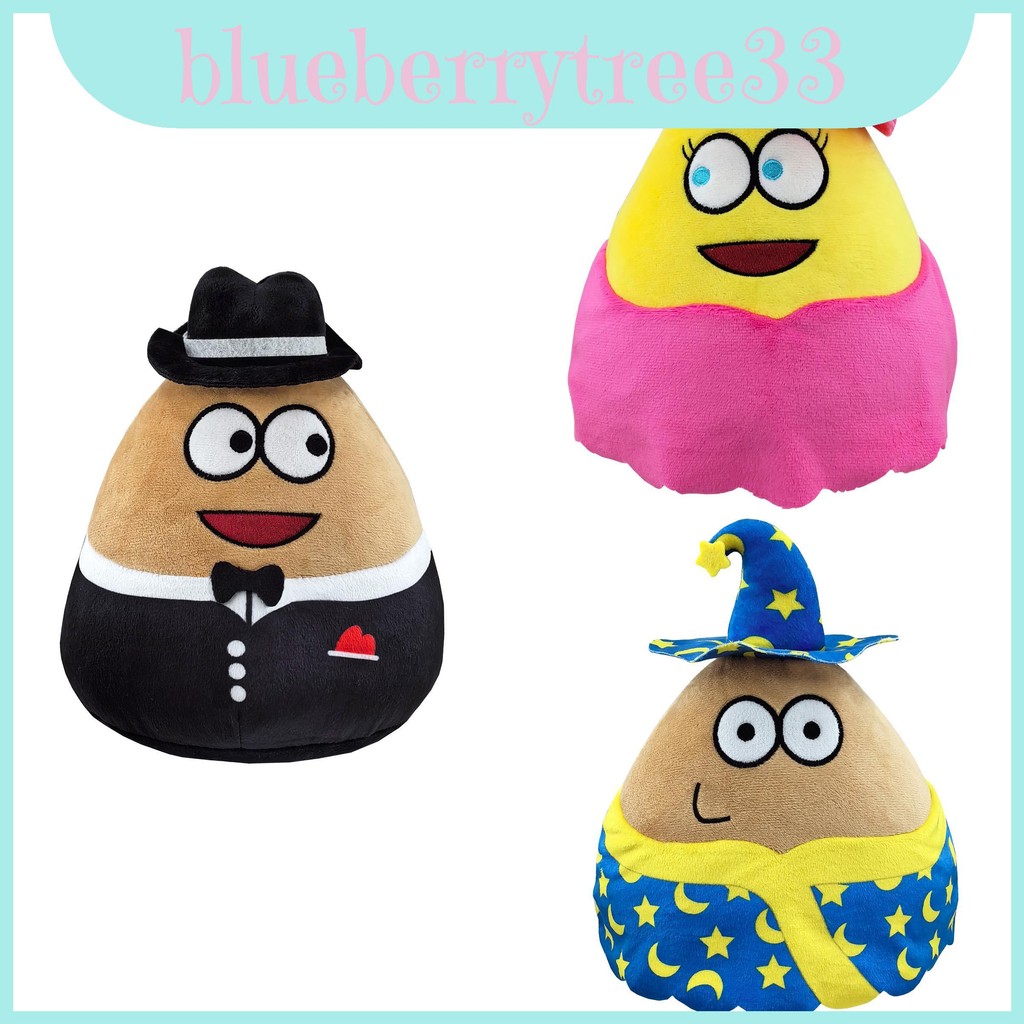 My Pet Colorful Alien Plush Toy Pou Doll Stuffed Fruit Character Short ...