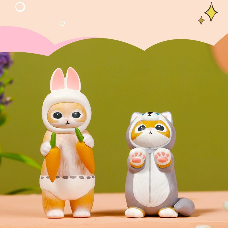 Mofusand Cats Figure Toys Cute Shark Cat Blind Box Bean Action Figura ...