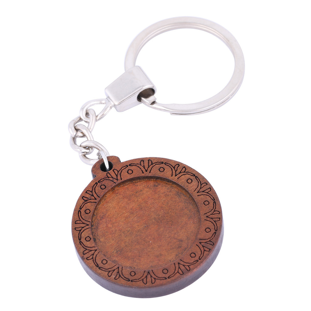 ♀ Onwear 5Pcs Fit 25Mm Round Glass Cabochon Key Chain Base Setting ...