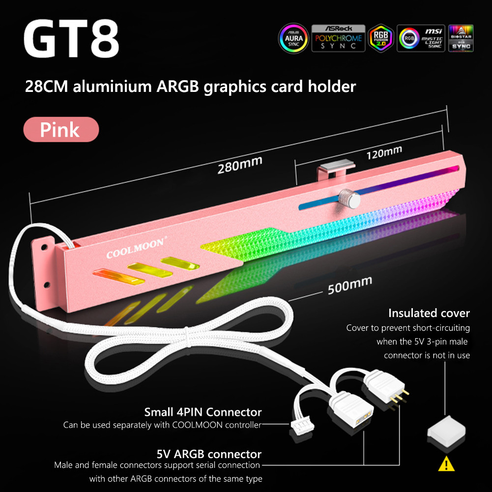 Customized Video Card Stand GT8 Horizontal Graphics Card Bracket 5V ...