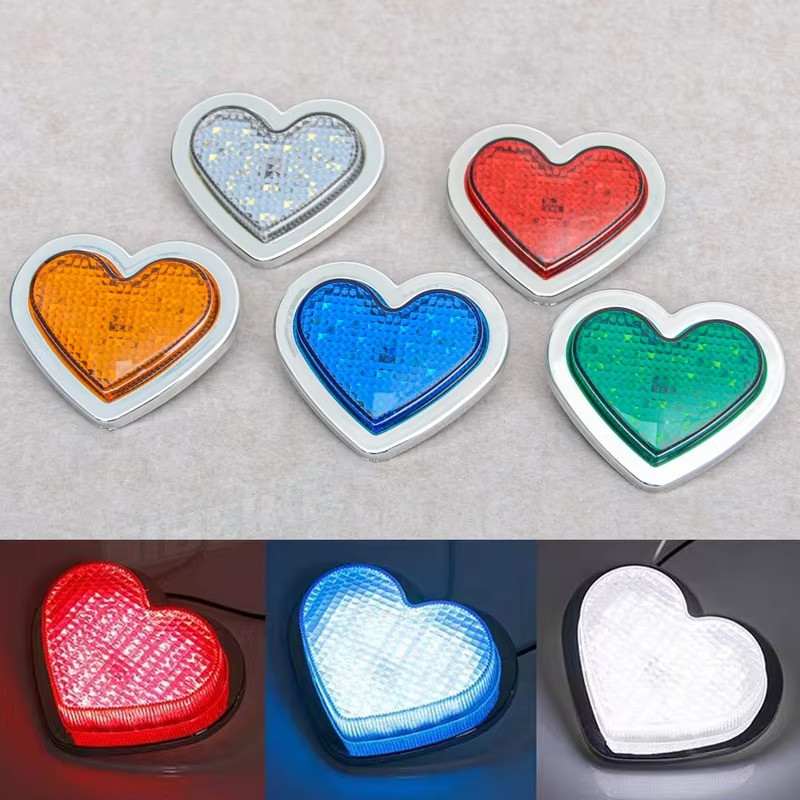 Universal 12V/24V Heart Shape Car Light LED Car Side Marker Turn Signal ...