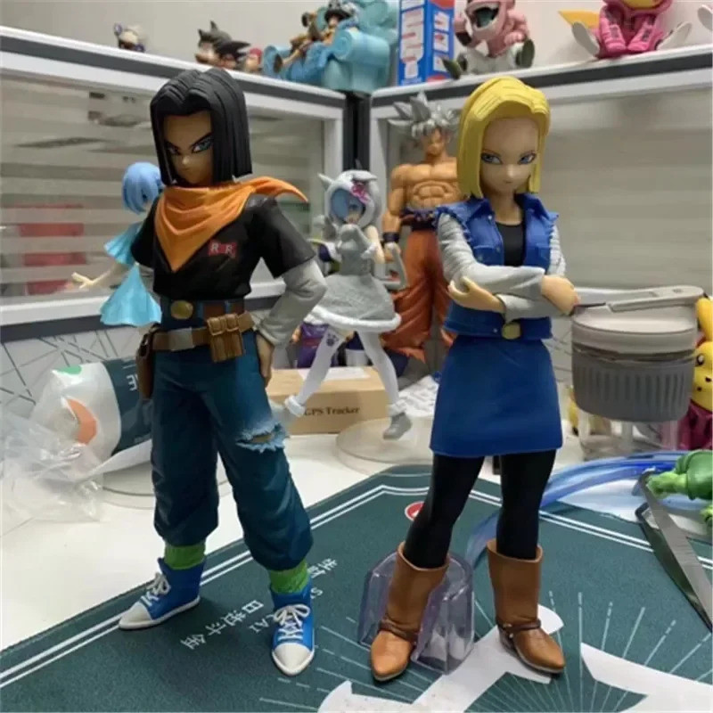 New 24Cm Dragon Ball Z 17 Figure Android 18 Action Anime Figurine ...