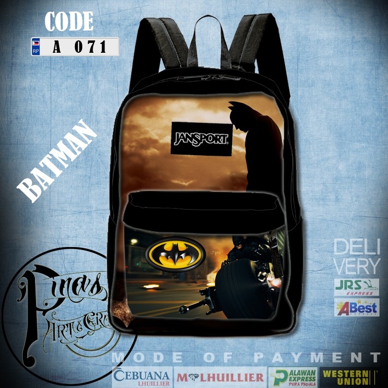 Gawang Bataan Backpack BATMAN Batch 1 Designs - 1 | Shopee Philippines