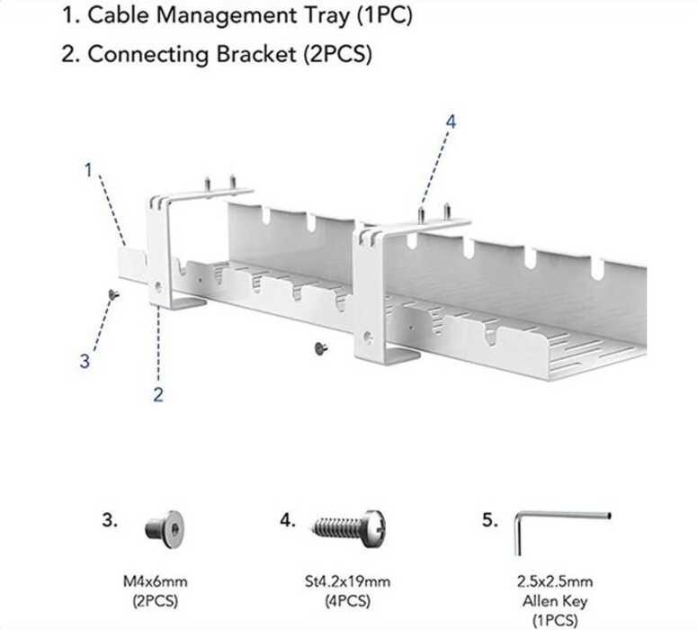 Flexispot Wt2 Cable Management Tray With Cooling Design Fire Proof 3Ec ...
