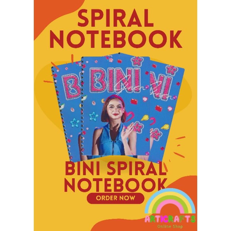 8 PCS PER BUNDLE MEMBERS OF BINI SPIRAL NOTEBOOK BUNDLE | Shopee ...