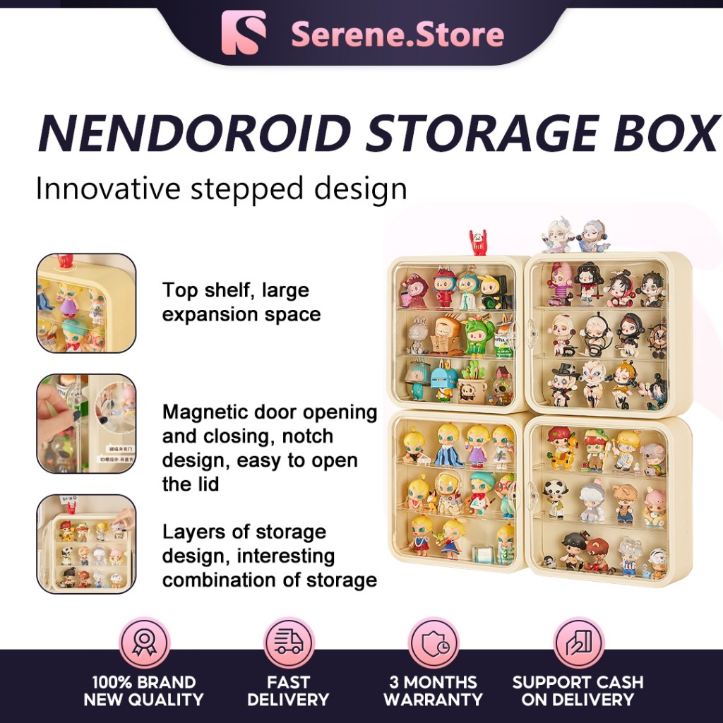 Wall-mounted Blind Box Display Shelf Organizer Transparent Hand Puppet ...