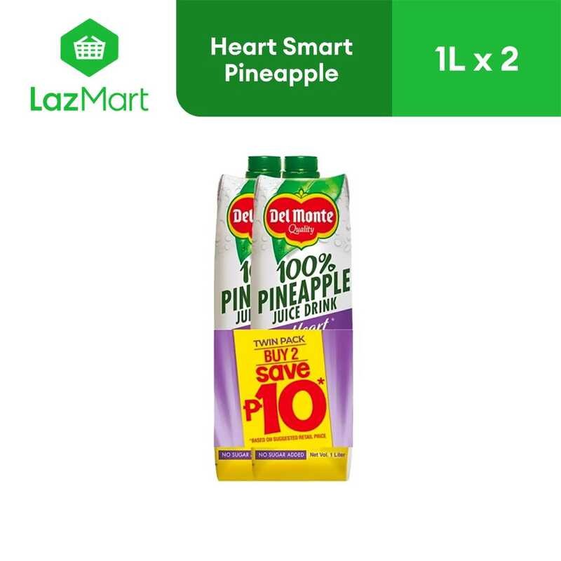 Del Monte Heart Smart Pineapple Juice Tetra Twin Pack 1L X 2 | Shopee ...