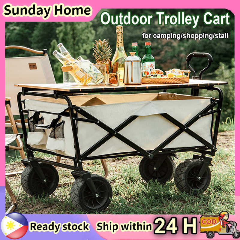 Utility Wagon Trolley Carts Folding Beach Camping Shopping Storage ...