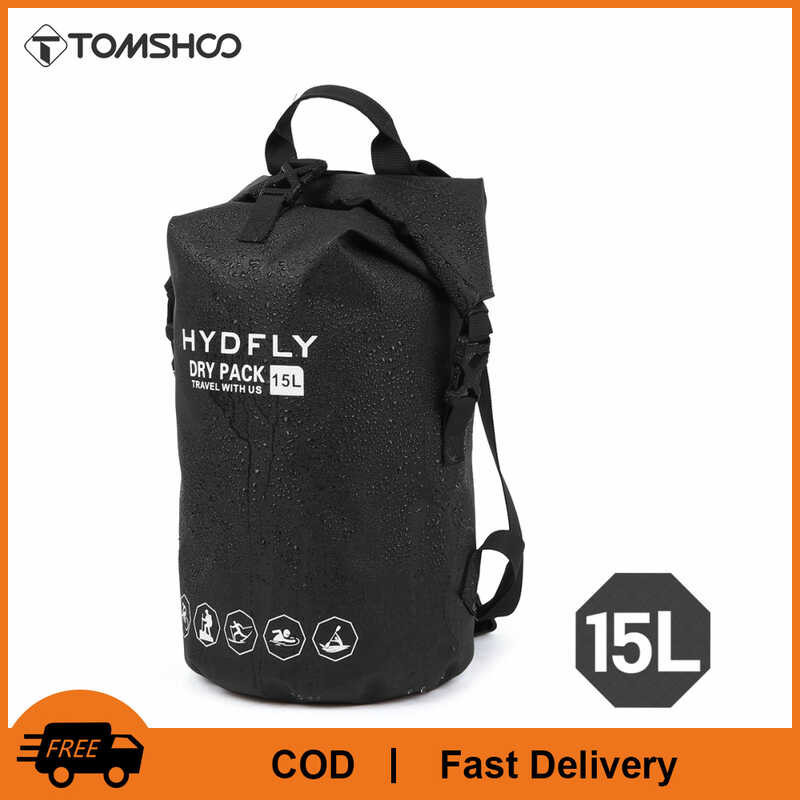 Outdoor TOMSHOO Waterproof River Trekking Floating Roll-Top Backpack ...