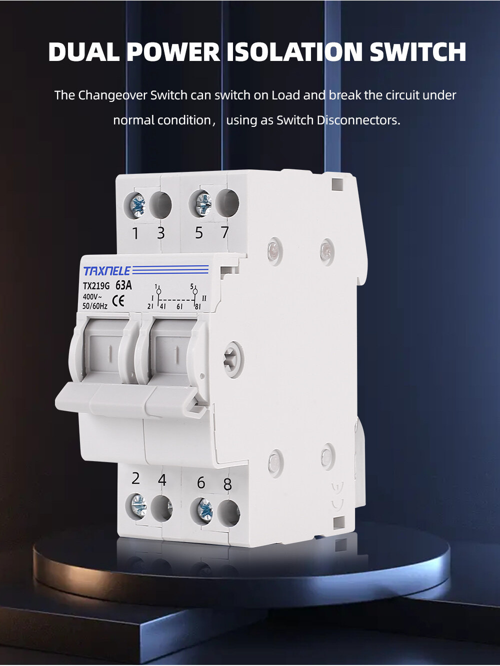 MTS Dual Power Manual Transfer Switch Interlock Circuit Breaker 2P 40A ...