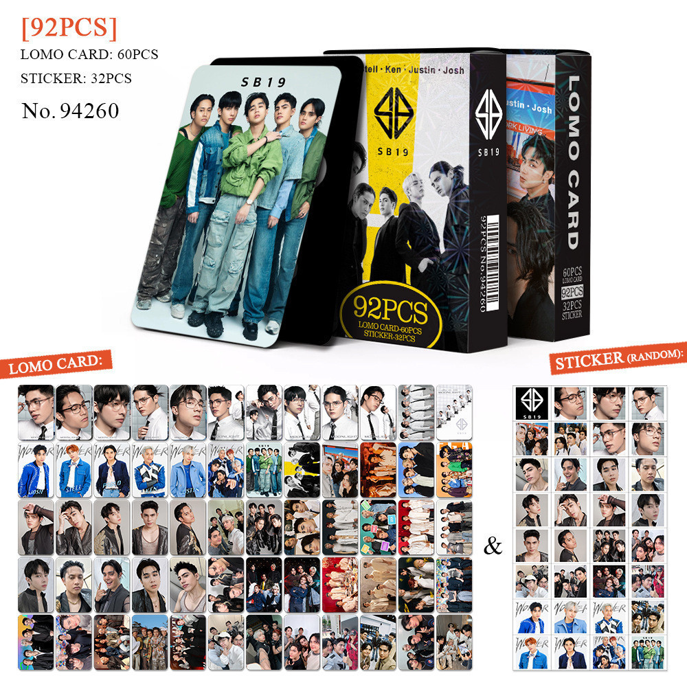92/420 Piece SB19 Photocard Mini Sticker Double-sided Lomo Card ...