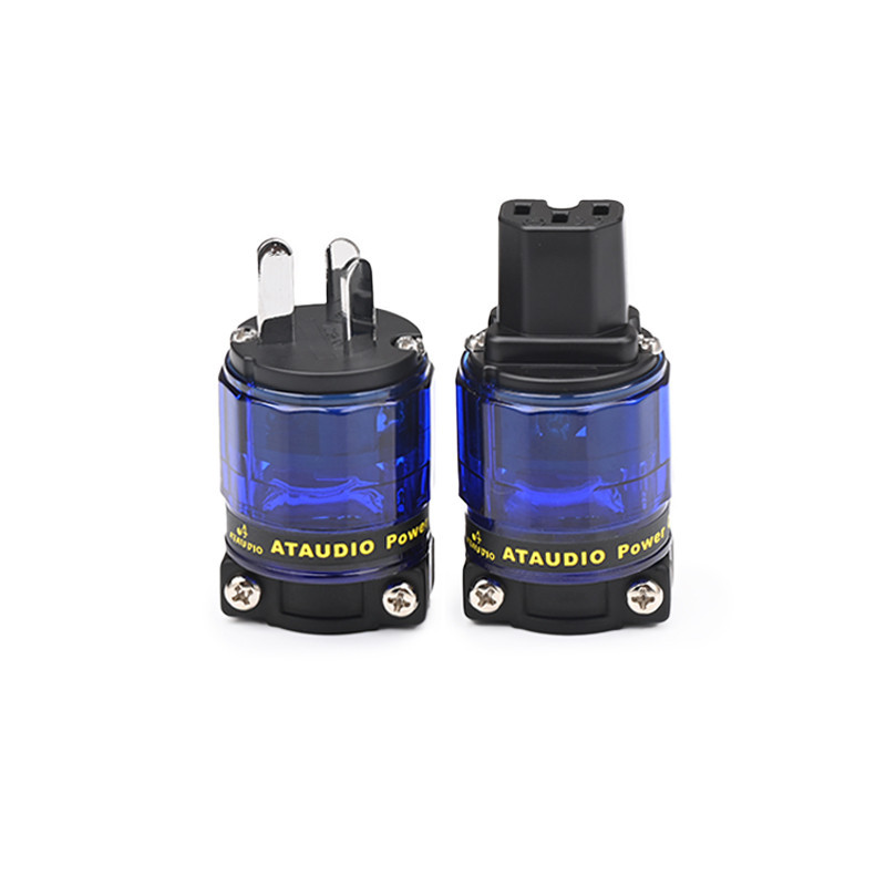 ATAUDIO One Set Hi-end HiFi Power Plug Pure Copper Rhodium-plated with ...