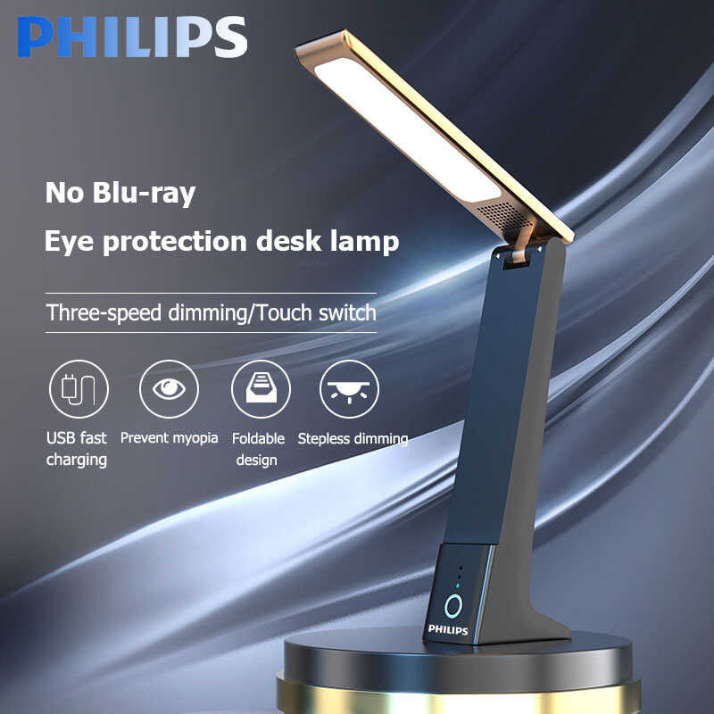 Led Desk Philips Chargeable USB Study Lamp 3 Color Stepless Dimmable ...