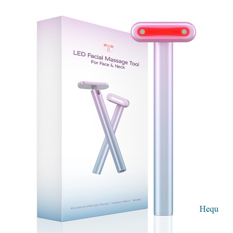 HEQU New 4 In 1 Facial Wand LED Red Light Therapy Facial Massage Tool ...