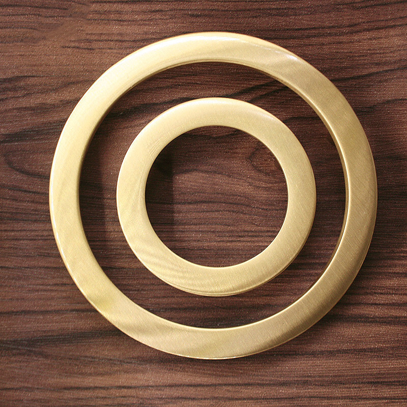 Solid Brass Circle Handles for Furniture Cabinet Pulls Drawer Cupboard ...