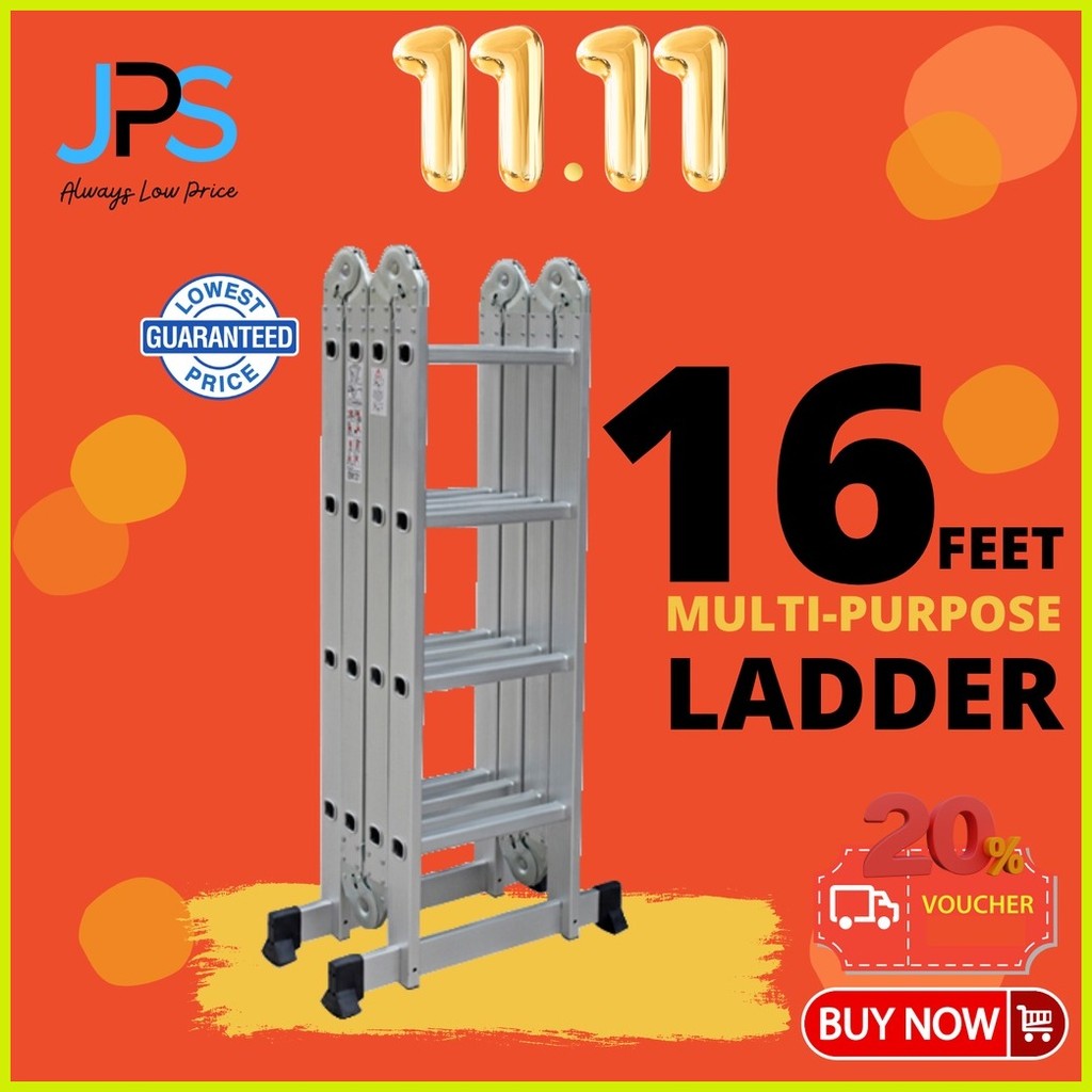 ๑ JPS Multipurpose Ladder Aluminium 16 FEET & 12 FEET CHEAPEST ...