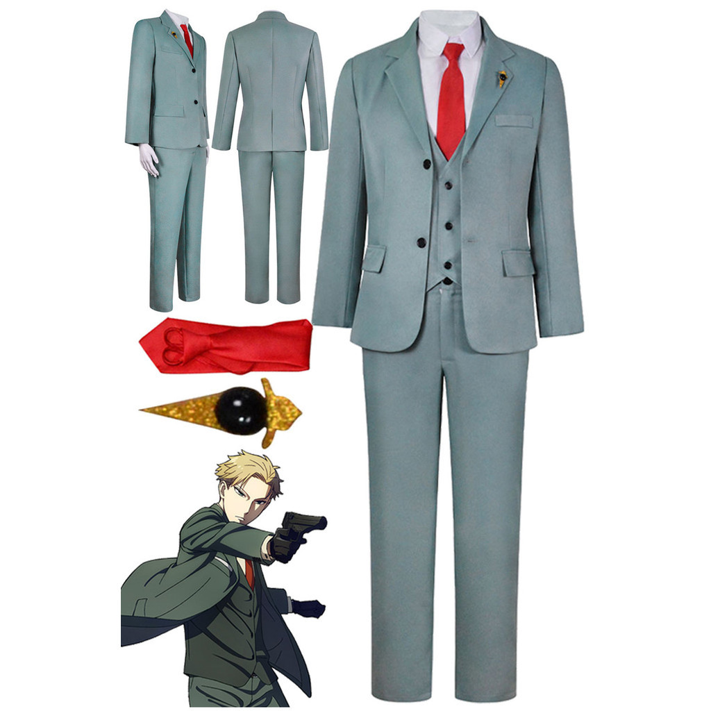 § Loid Cosplay Costume Anime Secret Agent Home Member Forger Green Suit ...