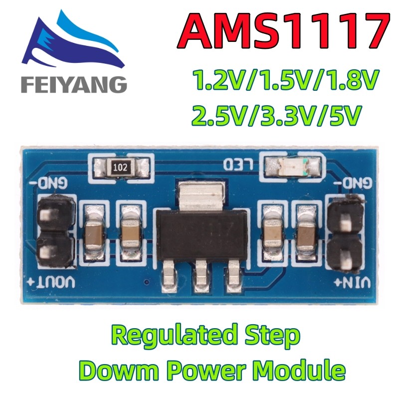AMS1117 1.2V 1.5V 1.8V 2.5V 3.3V 5V power supply module AMS1117-5.0V power module AMS1117-3.3V ...