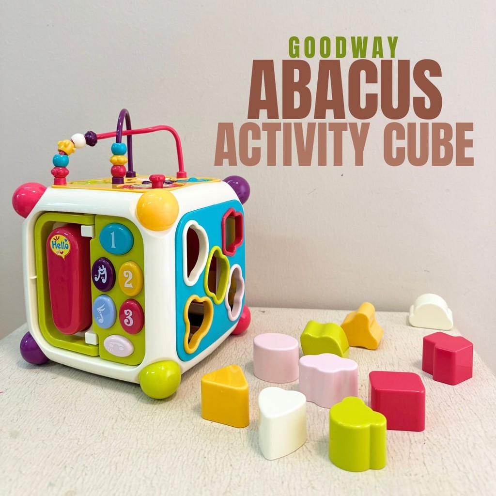 GOODWAY Abacus Activity Cube 5 In 1 Center Musical Toy Multipurpose For ...