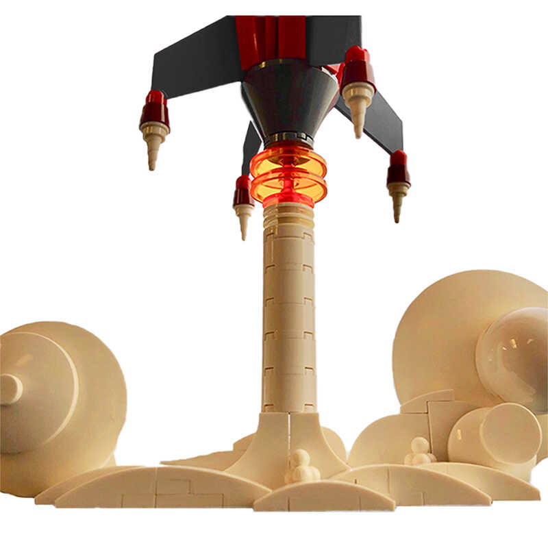 New Moc-48957 Mini High-Tech Rocket Launch Retro Futuristic Rocketship ...