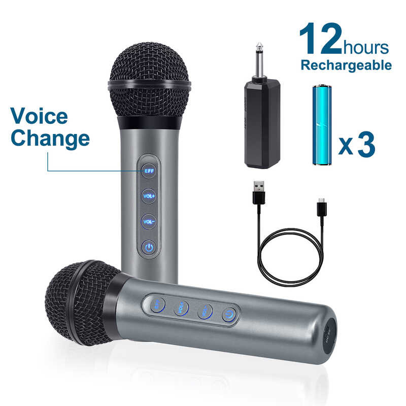 Cordless 2.4G Handheld Karaoke Microphone, Universal Wireless ...