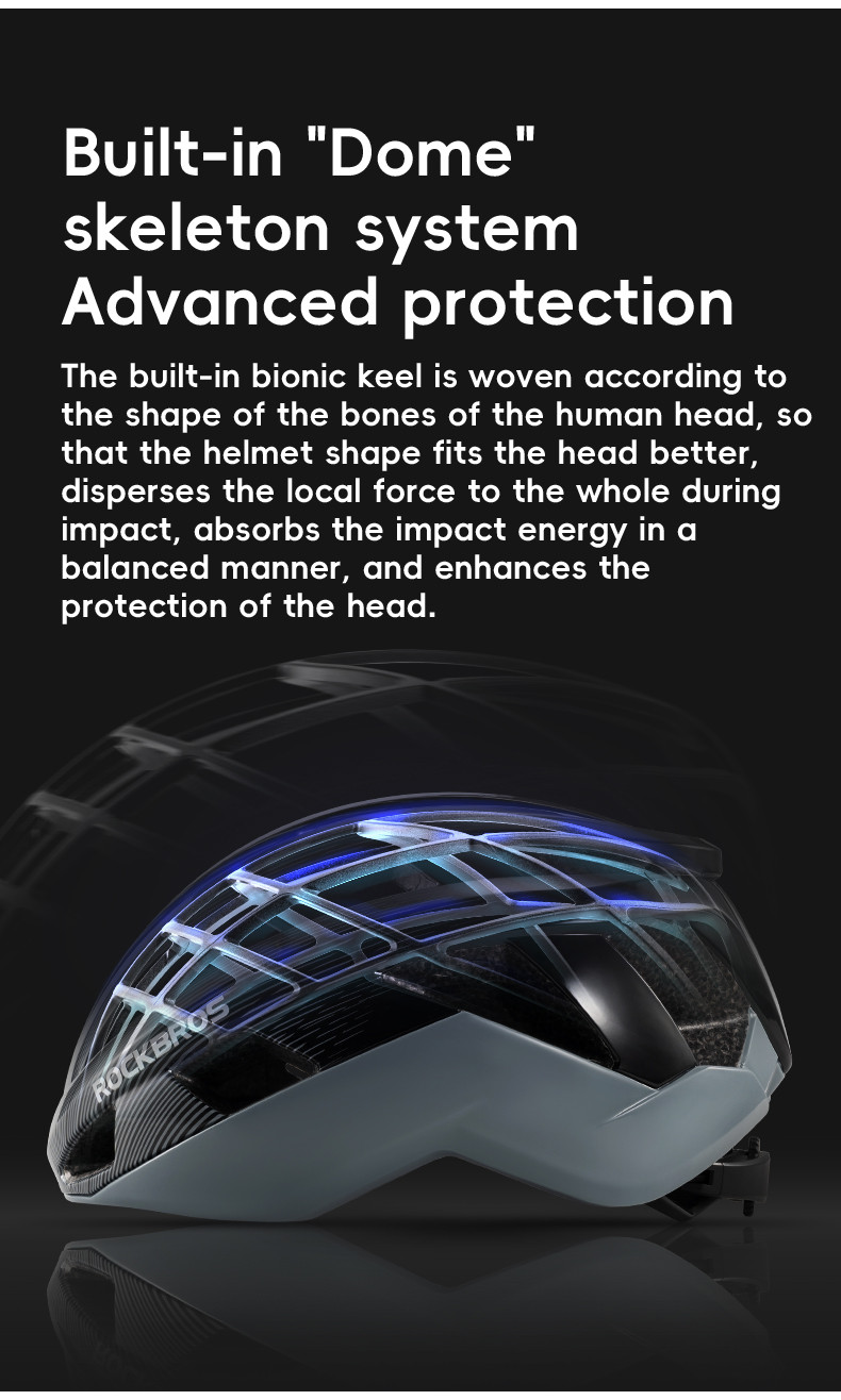 ROCKBROS Riding Helmet Keel Ultralight Integrated Aerodynamics One ...