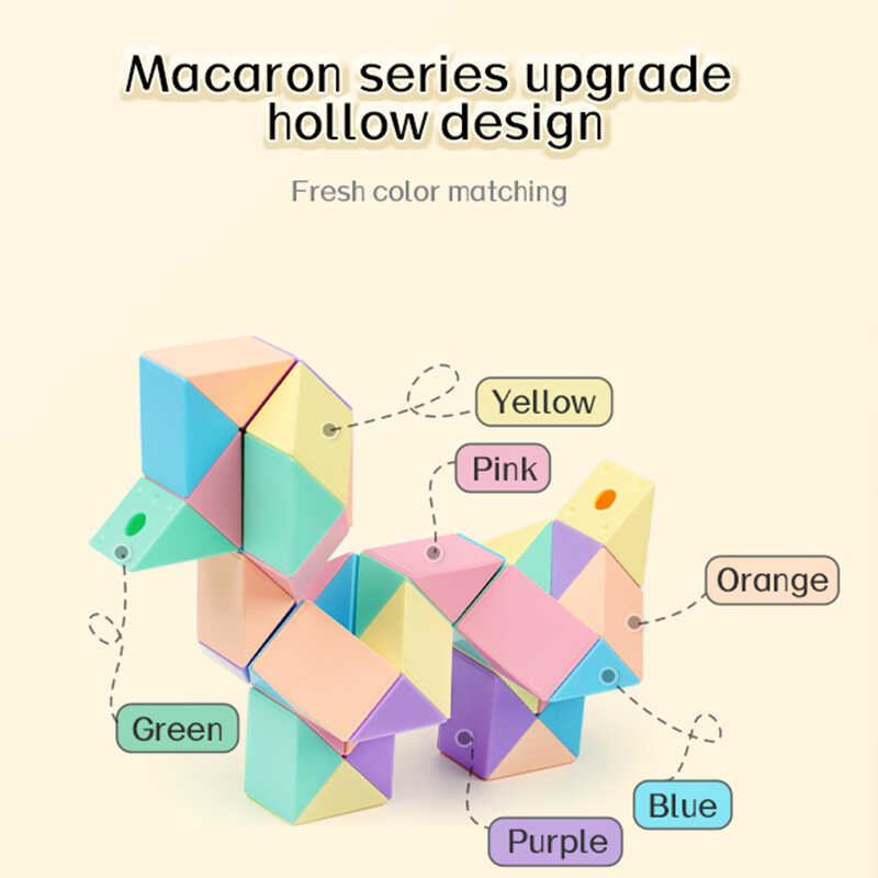 ZXH [Moyu 72 Magic Ruler] 24 36 48 60 Classroom Folding Snake Puzzle ...