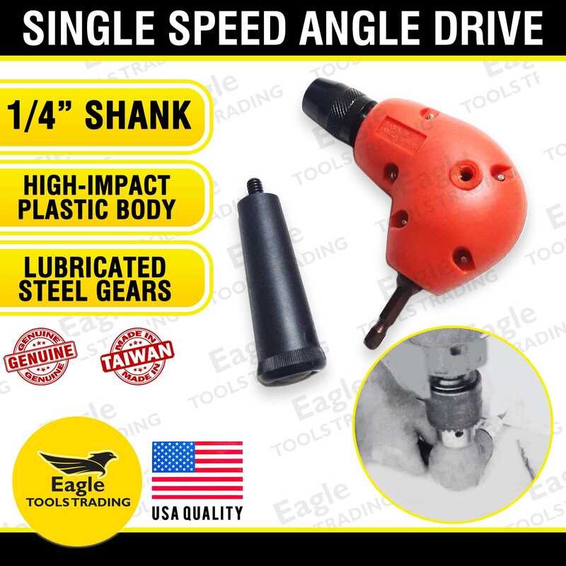 & Single Speed Angle Drive Shank 1/4 Inch 90 Angle Drive Right Angle ...