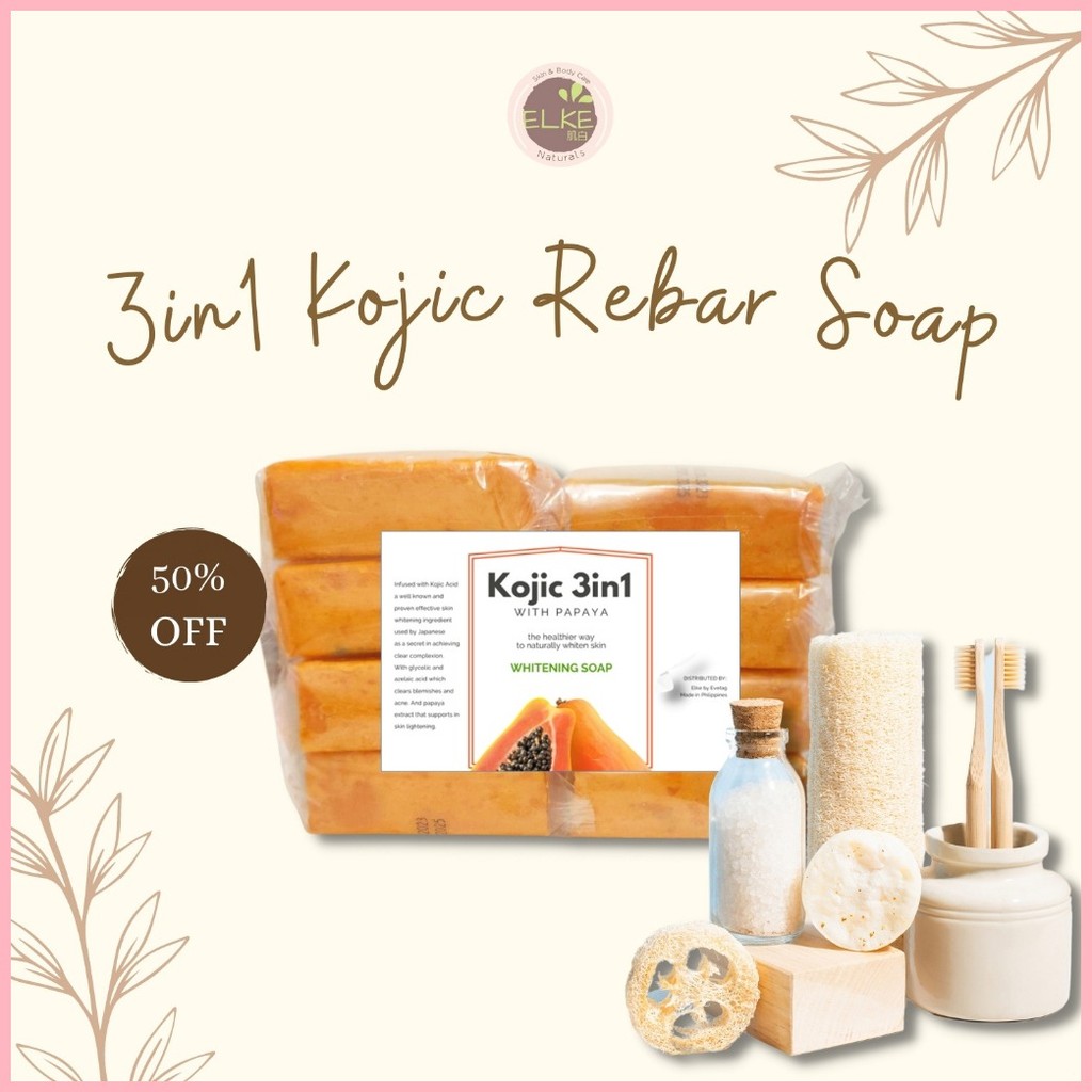 ⊕ ELKE KOJIC 3n1 in 135g rebar soaps 8pcs per pack | Shopee Philippines