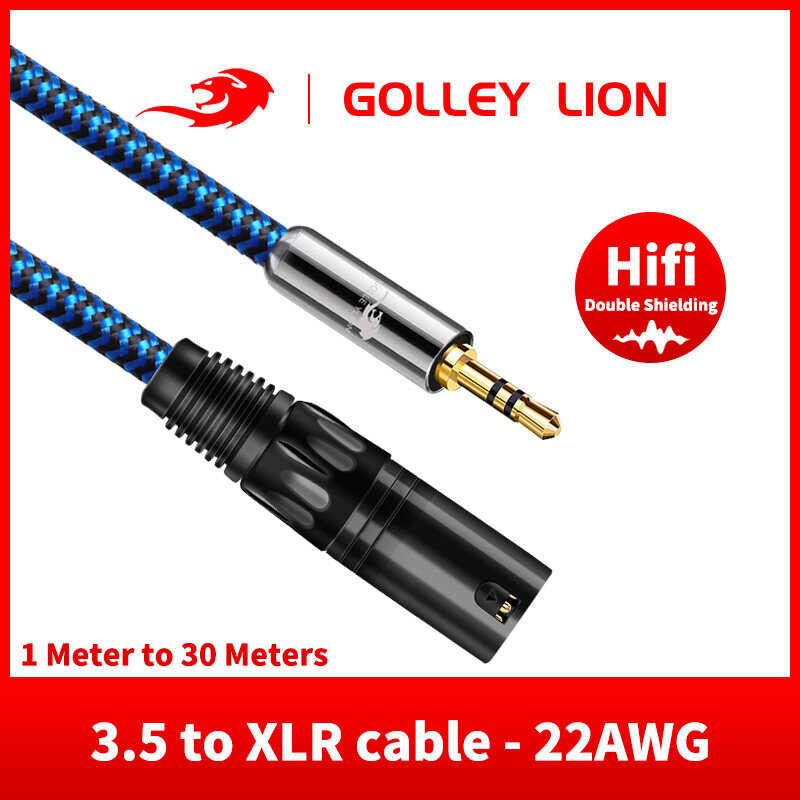 Cable, 3.5Mm Balanced 1/8 Inch Mini Jack Stereo To XLR Male Microphone ...