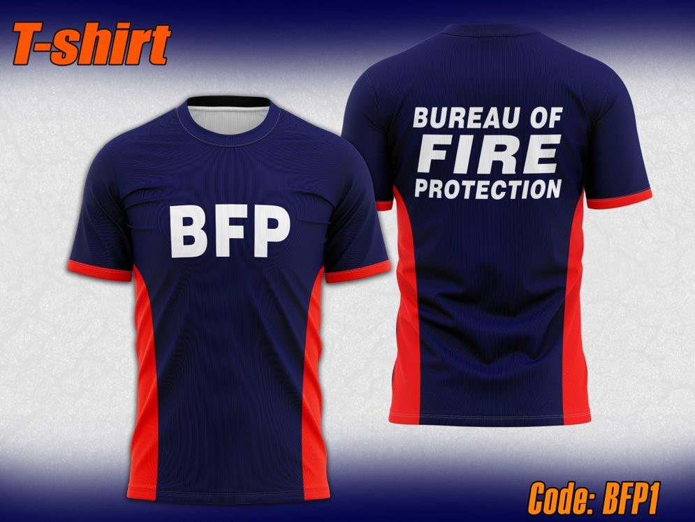 2025 BFP Fire department Shirts Full Sublimation tshirt for Men and ...