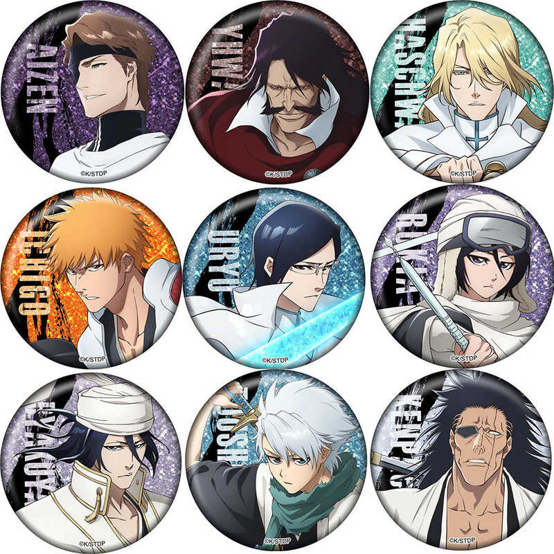 Bleach Merchandise Badges Kurosaki Ichigo Rukia Urahara Kisuke Byakuya ...