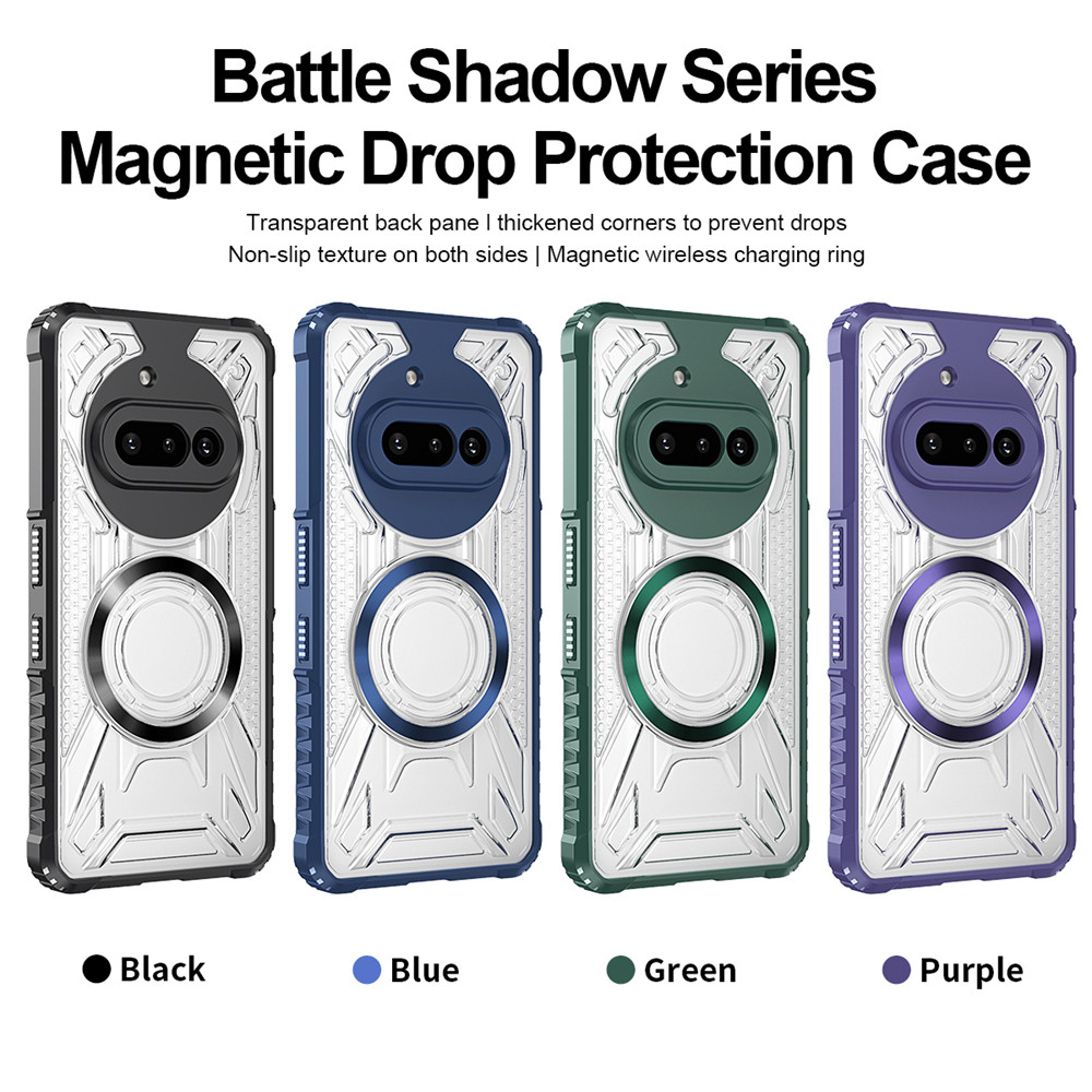 KEYSION Transparent Magnetic Case for Nothing Phone 3A Pro Silicone+PC ...