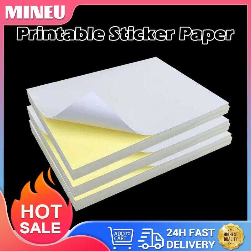 A4 Printable Sticker Paper Matte Glossy 100 Sheets For Laser Inkjet ...