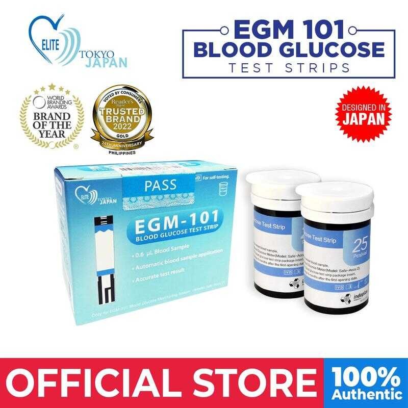 Indoplas Elite Egm101 Test Strips Blood Glucose Meter Glucometer - 50 ...