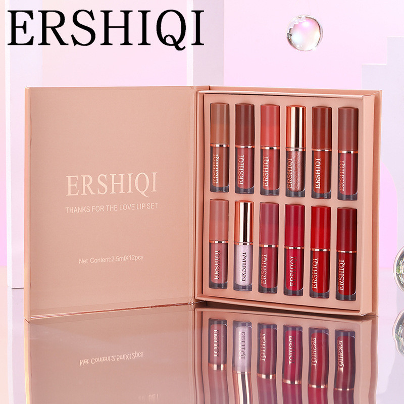 12 PCS Lip Stick Set LONG LASTING Matte Glossy Lip Care Lip Set 12 ...