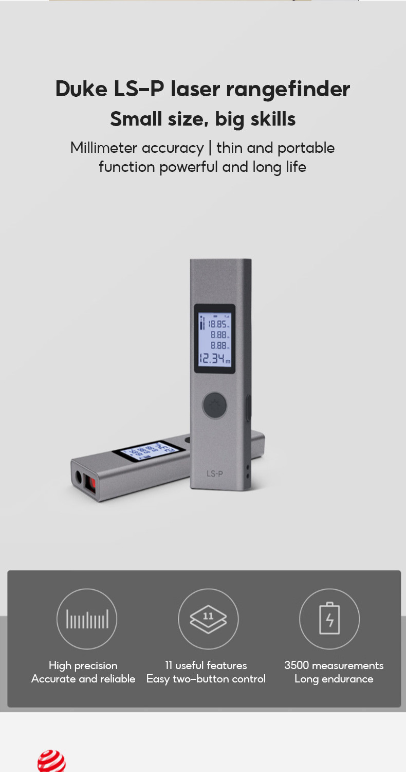 Xiaomi Duka Laser RangeFinder 40m High Precision Measurement ...