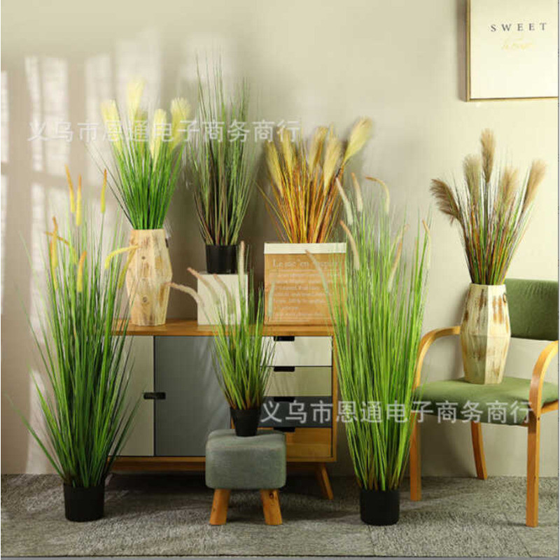 Artificial Reed Grass Potted Plant Fake Plant Mall Home Decoration ...