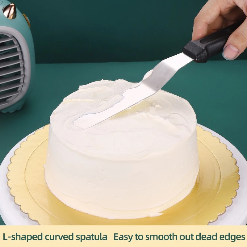 Stainless Steel Cake Spatula Cream Icing Butter Angled Spatula Cake ...